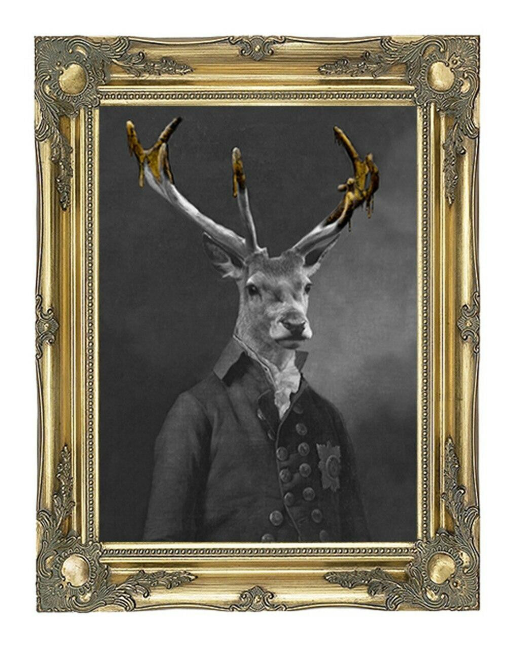 Stag Art Print | Brother Stanwick Gold Edititon Canvas | Mineheart