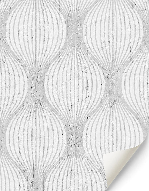 Geometric Bulbs Wallpaper| Grey Geometric Pattern Wallpaper – Mineheart