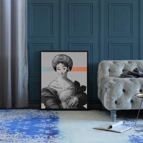 blue square panel wallpaper