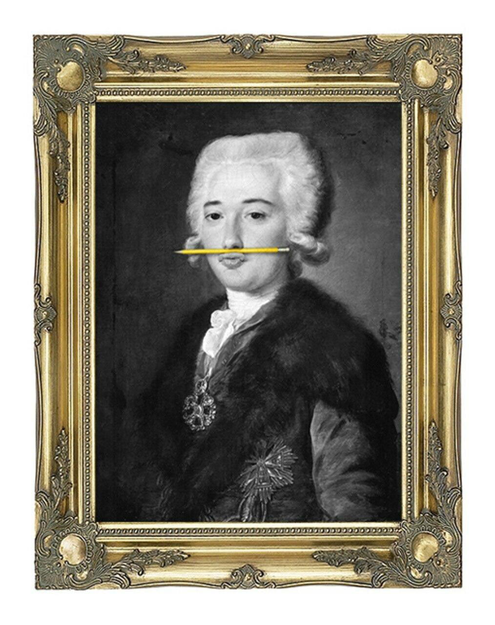 The Yellow Pencil Canvas | Pencil On The Face| Pencil Print – Mineheart